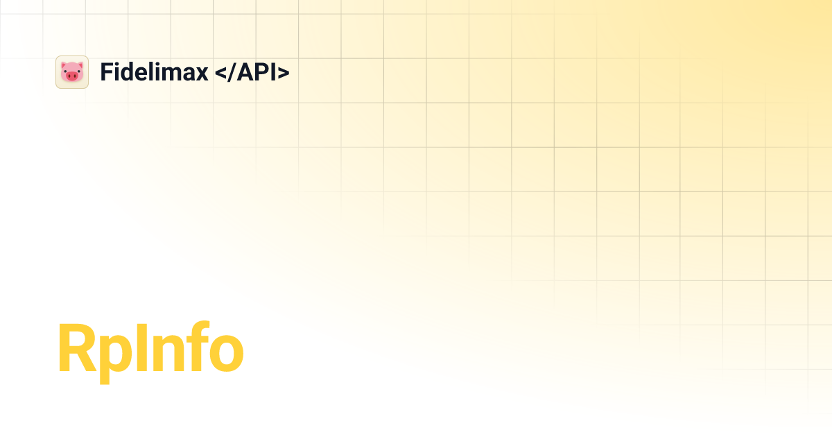 RpInfo | Fidelimax